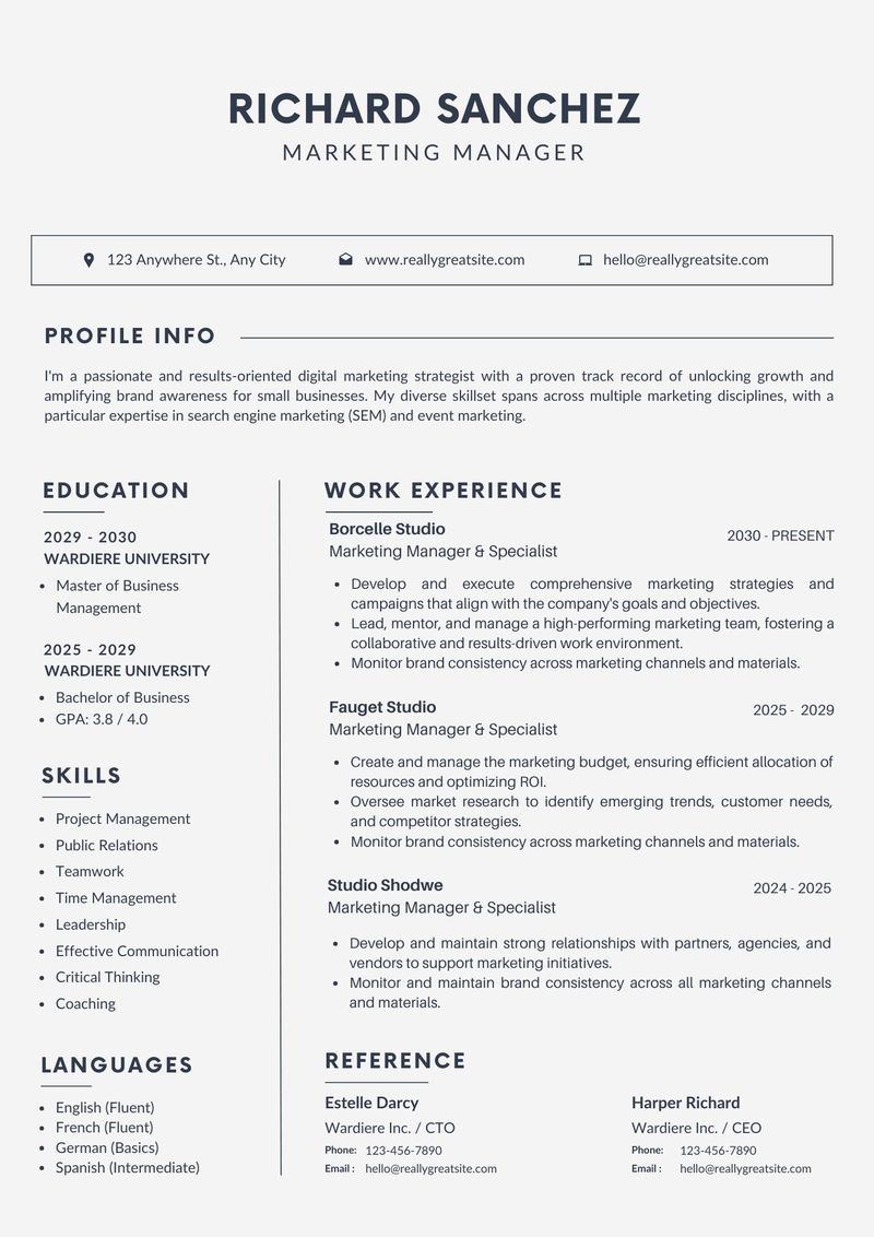 投遞FMCG外商，你必須知道的履歷技巧！英文履歷撰寫方式、純文字履歷模板｜Yourator 職涯平台專欄｜找工作、求職、徵才